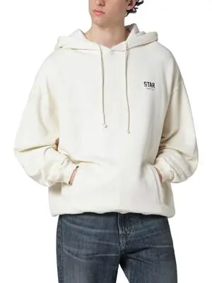 GOLDEN GOOSE Star Lived-in Effect Cotton Sweatshirt - White