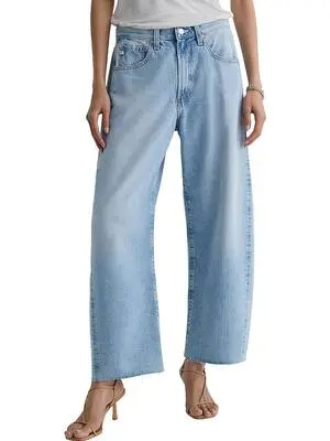 Ag Hattie High-Rise Barrel Crop Jeans Gesture