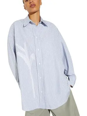 Max & Co. Striped Cotton Poplin Shirt - Light Blue