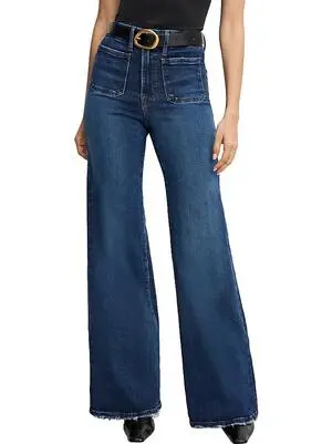 Good American Soft Tech Palazzo Jeans - Indigo