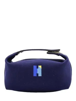 HERMES Pm Bride-a-brac Travel Case Toile - Blue
