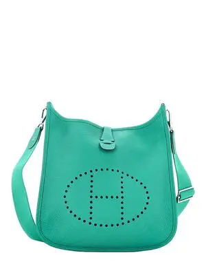 HERMES Pm Evelyne Gen Iii Bag Clemence - Green