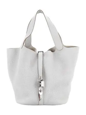 HERMES Gm Picotin Lock Bag Clemence - Gray