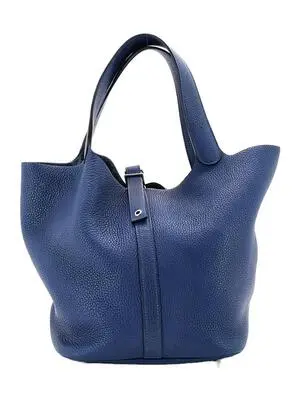 HERMES Gm Picotin Bag Clemence - Blue