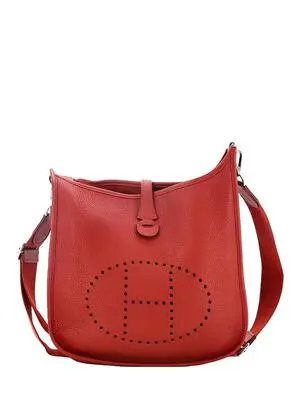 HERMES Pm Evelyne Gen Iii Clemence Bag - Red
