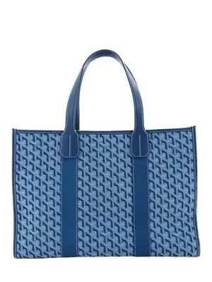 Goyard Mm Villette Tote Coated Canvas - Blue