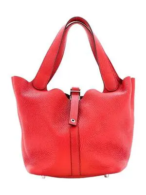 HERMES Mm Picotin Lock Bag - Red