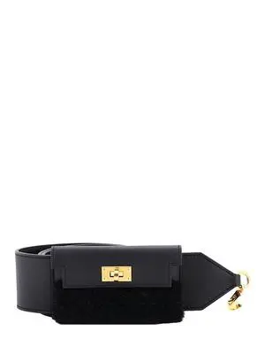 HERMES Kelly Pocket Bag With Shoulder Strap - Black