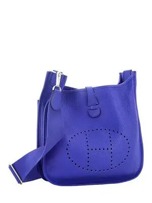 HERMES Hermès Pm Evelyne Bag Gen Iii Clemence - Blue