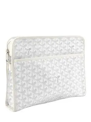 GOYARD Jouvence Toiletry Pouch Coated Canvas - White
