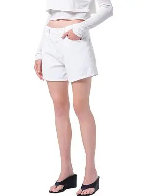 AGOLDE Leith Denim Shorts - Marshmallow