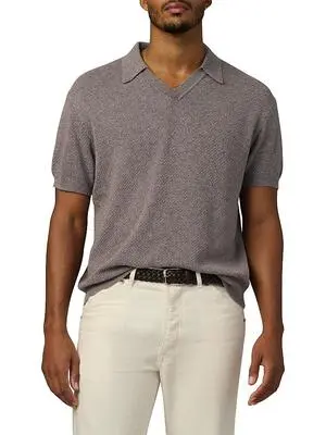 Joe's Jeans Knit Textured Pullover Polo - Mink