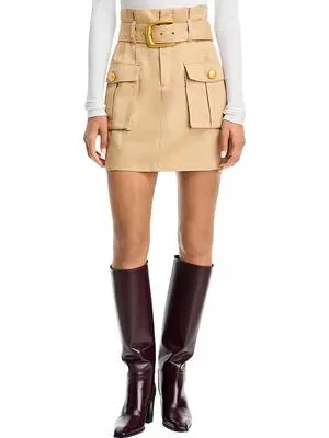 L'Agence Maelis Mini Skirt - Macadamia