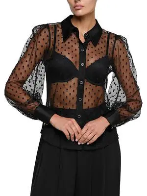 L'Agence Sophie Long Sleeve Blouse - Black