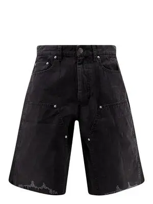 TONYWACK Cotton Cargo Bermuda Shorts - Black