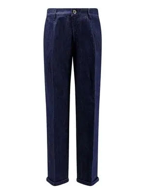 PT TORINO Lord Jeans In Cotton And Linen Blend - Blue