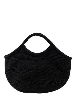 IBELIV Raffia Shoulder Bag - Black
