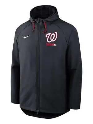 Nike Washington Nationals Authentic Collection Therma-fit Mlb Full-zip Hooded Jacket - Blue