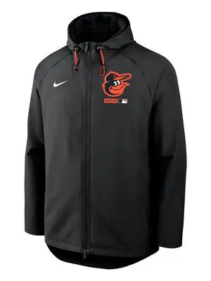 Nike Baltimore Orioles Authentic Collection Therma-fit Mlb Full-zip Hooded Jacket - Black