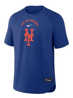 Nike New York Mets Authentic Collection Batting Practice Pregame Mlb Top - Blue