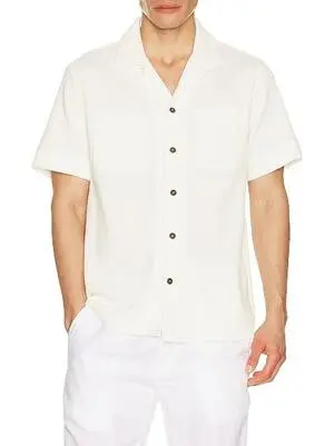 Polo Ralph Lauren Waffle-knit Cotton-linen Camp Shirt - Nevis