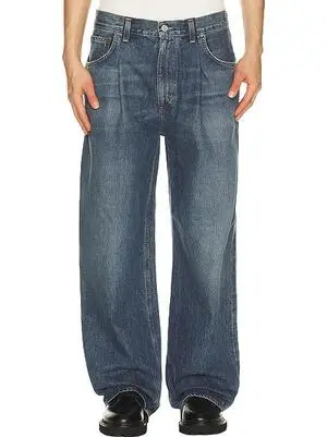AGOLDE Benton Pleat Jean In Medium Wash - Control