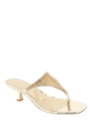 Christian Siriano Imay Kitten Heel Sandal - Gold