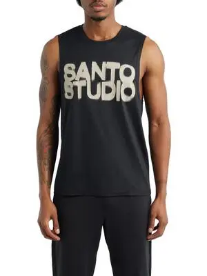 SANTO STUDIO X Luke Rockhold Tempo Bold Tech Graphic Tank - Black
