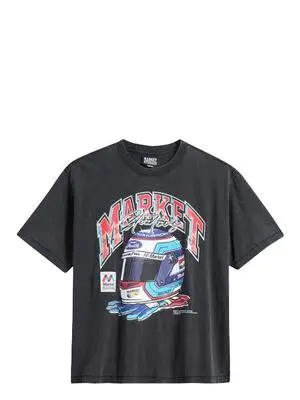MARKET Racing Helmet Graphic T-shirt - Black