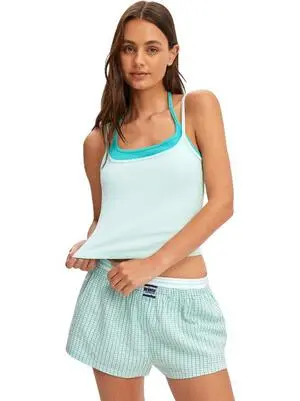 BODY Double Layer Cami - Hazy Mint  Aqua Dream