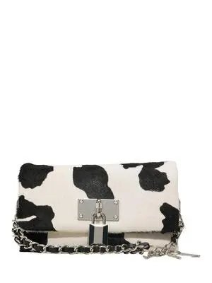 Aldo Mini Jackie Calf Hair Crossbody Bag - Black/white