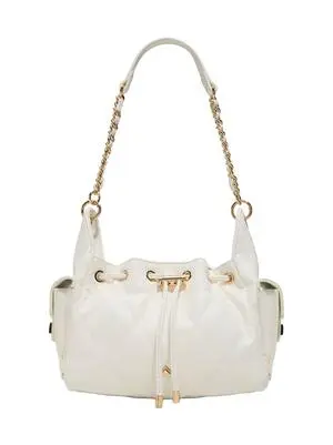 Aldo Faux Leather Shoulder Bag - White