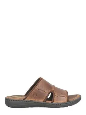 BØRN Maldon Leather Slide Sandal - Rust