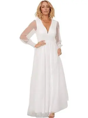 BALTIC BORN Layla Tulle Maxi Dress - White