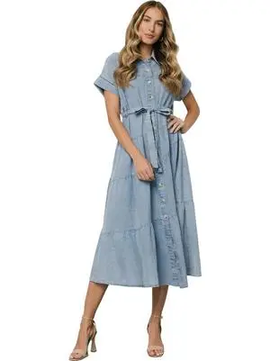 BALTIC BORN Button-up Maxi Dress - Denim