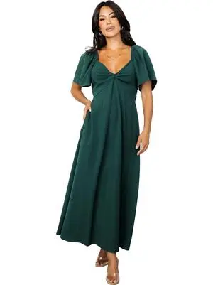 BALTIC BORN Indie Back Tie Dress - Dark Green