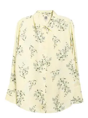 Anne Klein Printed Button-up Shirt - Whisper Yellow Multi