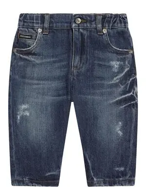 Dolce & Gabbana Washed Denim Trousers - Multicolor