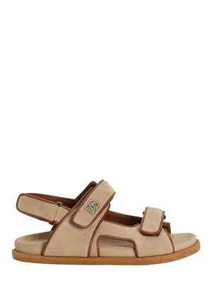 Dolce & Gabbana Split Leather And Nappa Calfskin Sandals - Beige