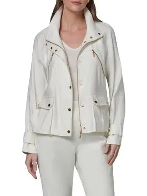 Donna Karan New York Linen Blend Twill Jacket - Cream