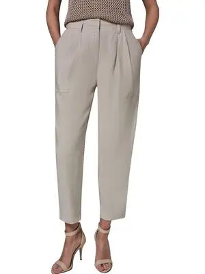 Donna Karan New York Pleated Crop Trousers Tuscan Grey