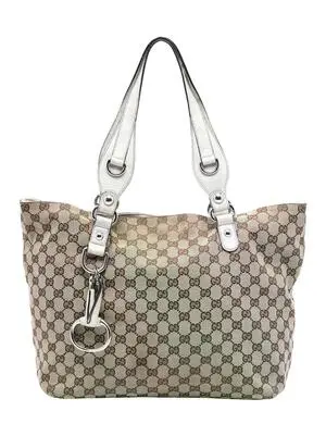 Gucci 2016-2025 Medium GG Canvas Icon Bit Tote Bag Brown