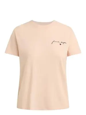 FAVORITE DAUGHTER The Signature Logo Graphic T-shirt - Pale Pink/black