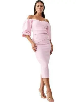 BWLDR Jessamy Midi Dress - Pale Pink