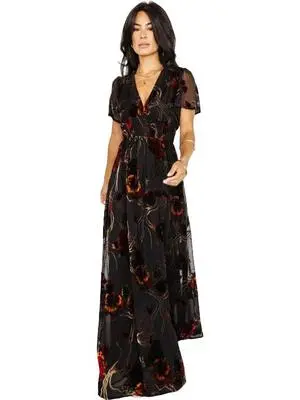 BALTIC BØRN Valen Maxi Dress Black Multi