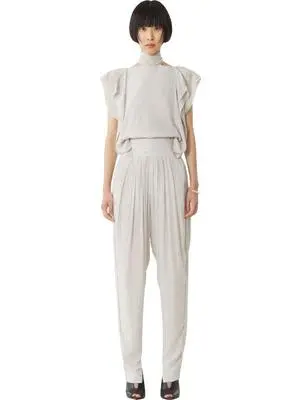 LANVIN Draped Charmeuse Pants - White