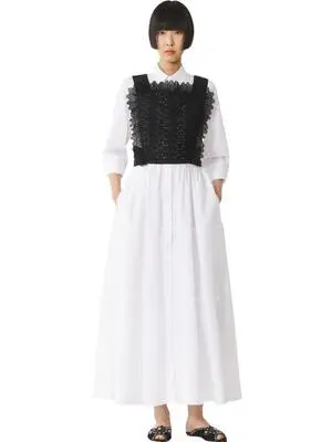 LANVIN Cotton Poplin Shirt Dress - White
