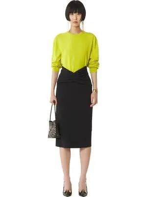 LANVIN Midi Skirt In Jersey - Black