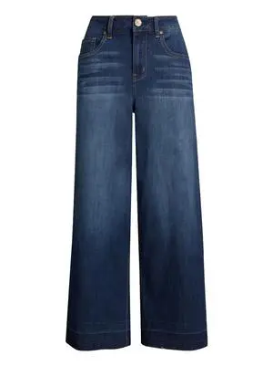 1822 Denim Release Hem High Waist Wide Leg Jeans - Ziggy