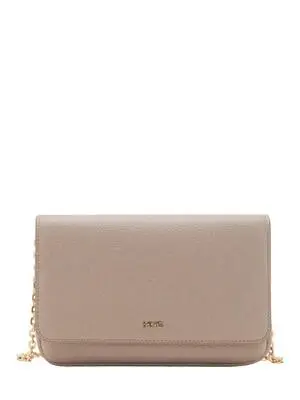 Mango Faux Leather Crossbody Bag - Off White